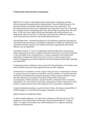 Compensation and performance management | PDF