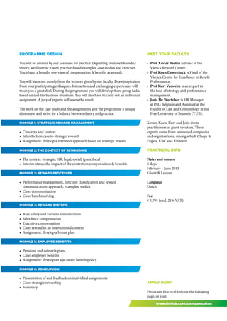 Brochure Compensation & benefits | PDF