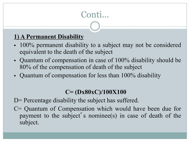 Compensation in clinical trial | PPTX | Injuries | Diseases and Conditions