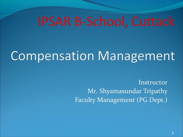 Compensation management | PPT