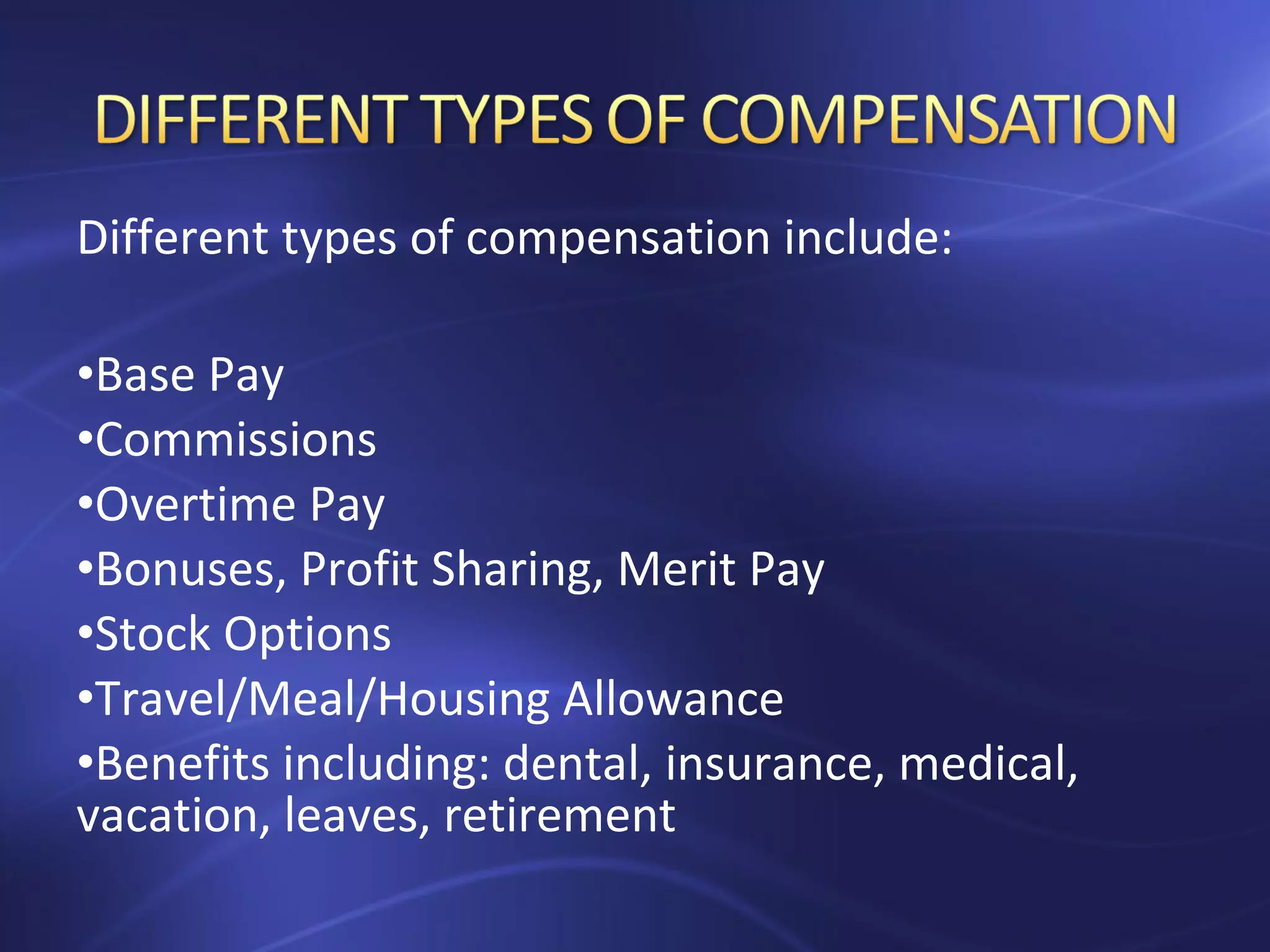 Compensation management & types | PPT