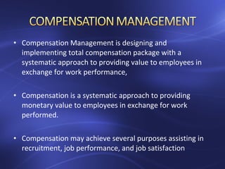Compensation management & types | PPT