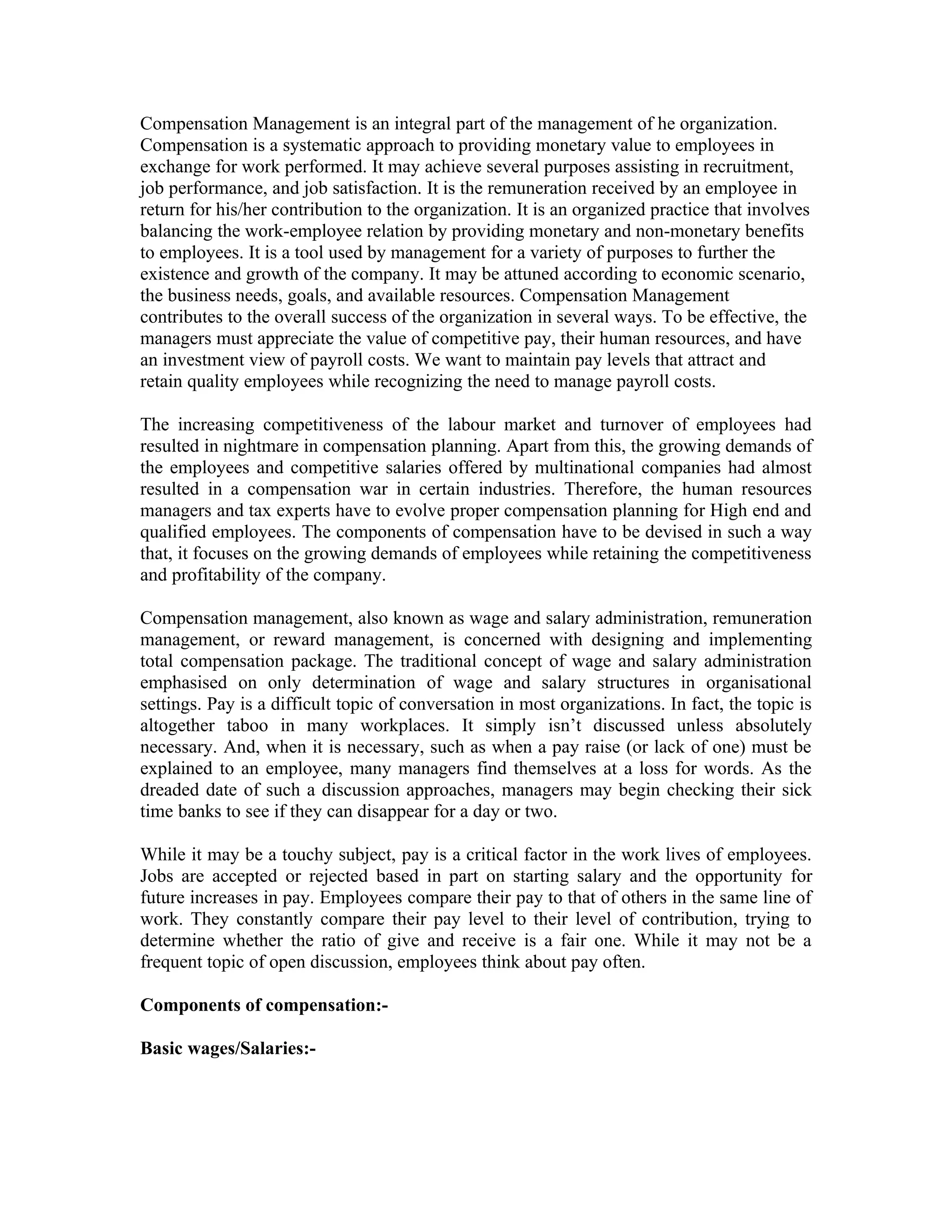 Compensation management unit 1 | DOC