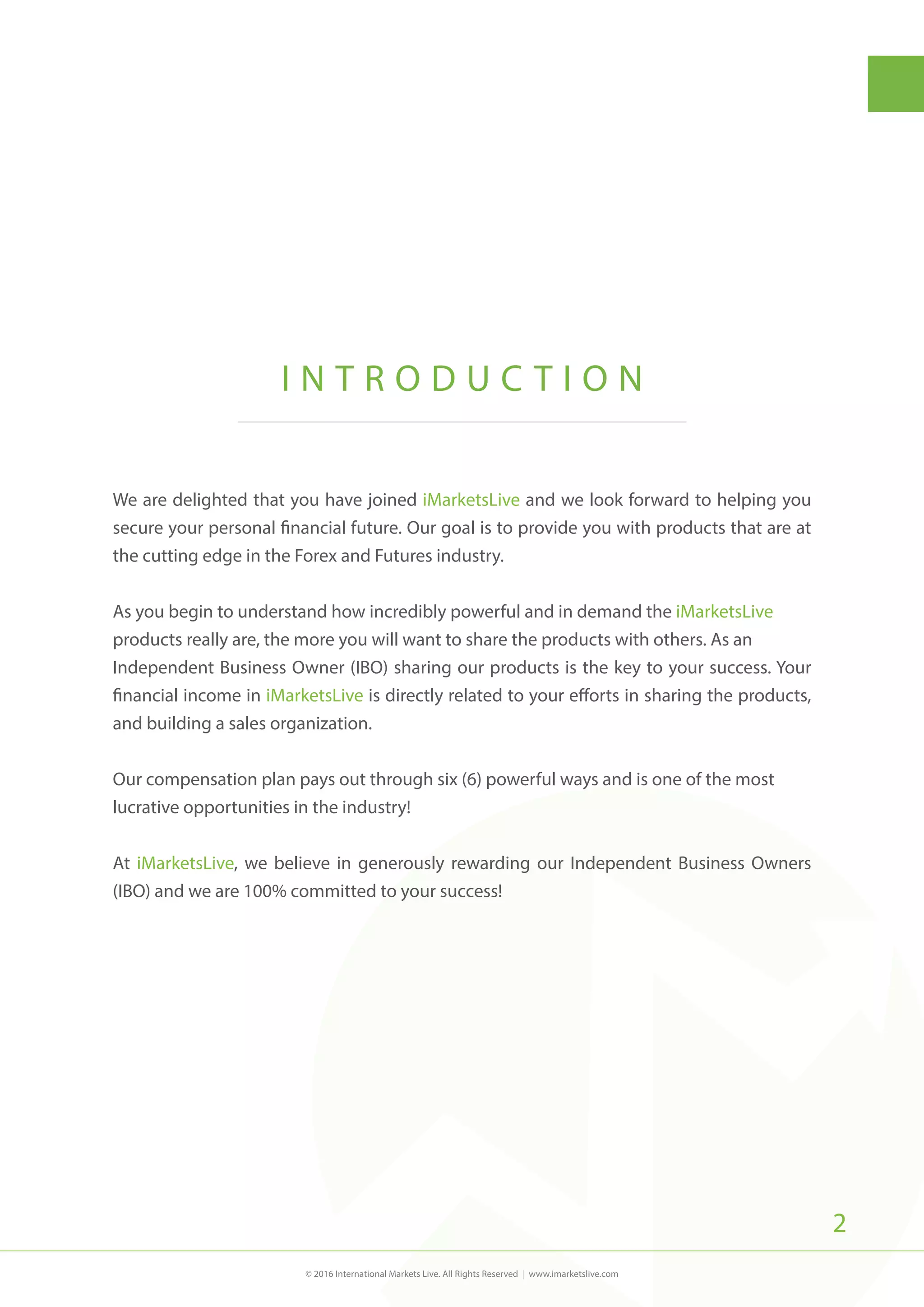 Compensation plan www.Imarketslive.com WHAT is FOREX /What is IML | PDF