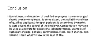 Compensation policy of tata consultancy services | PPTX