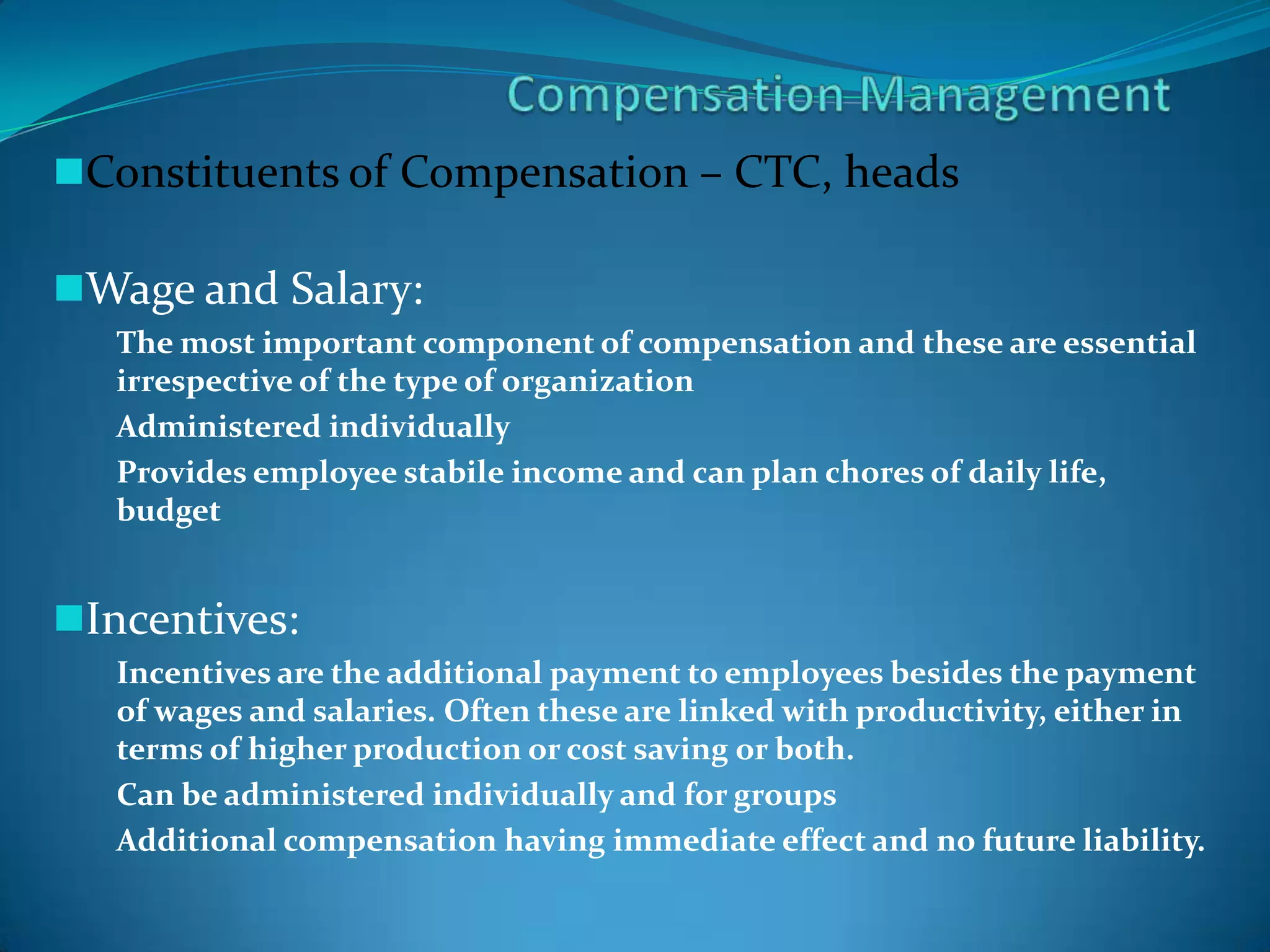 Compensation ppt | PPTX