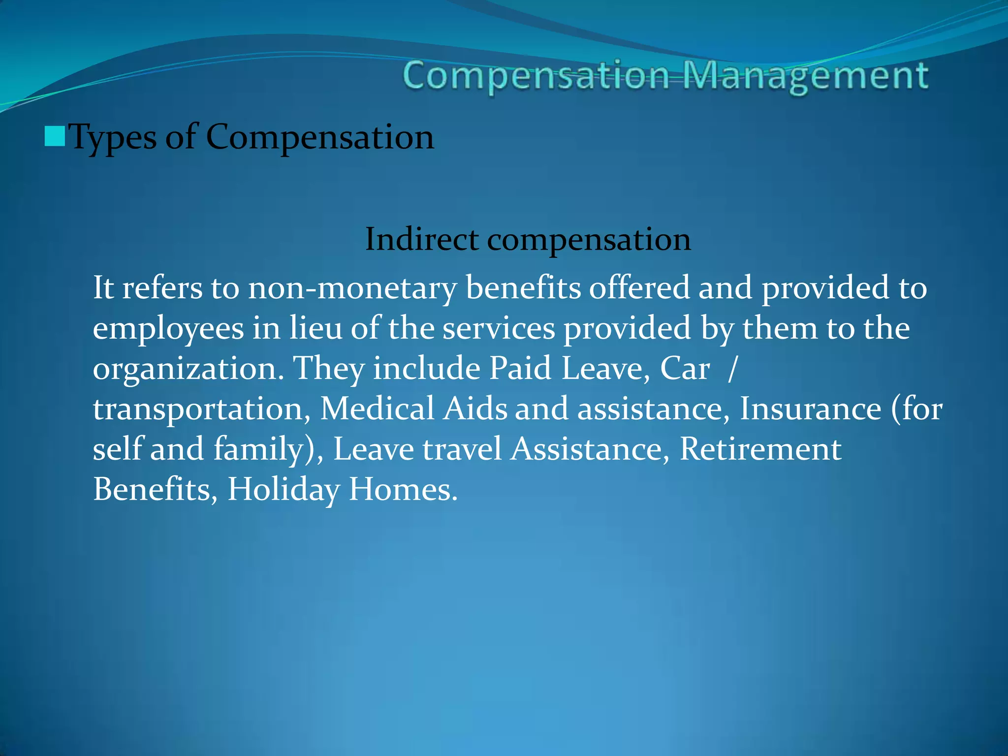Compensation ppt | PPTX