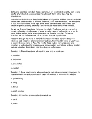 Compensation & Reward Management (EDL 409)-Semester 4 | PDF