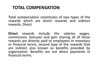 Compensation system | PPTX | Business Accounting & Finance | Business