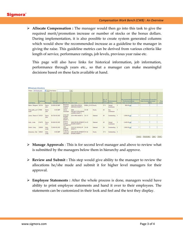 Compensation work bench_overview | PDF