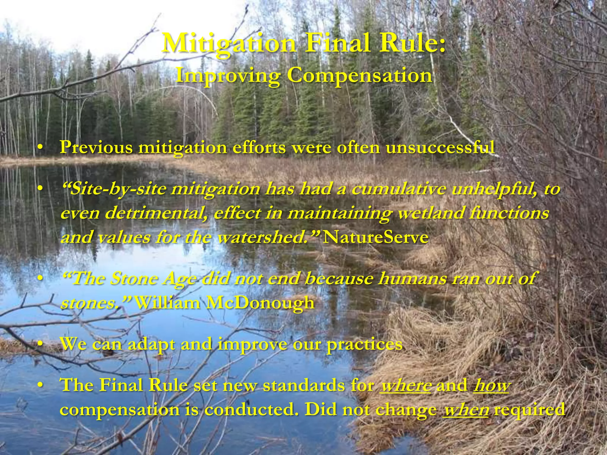 Compensatory Mitigation by Matthew LaCroix | PPTX