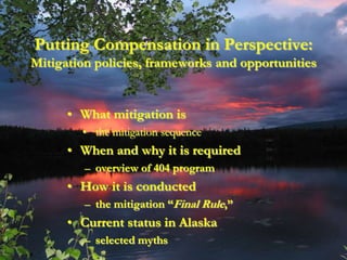 Compensatory Mitigation by Matthew LaCroix | PPTX