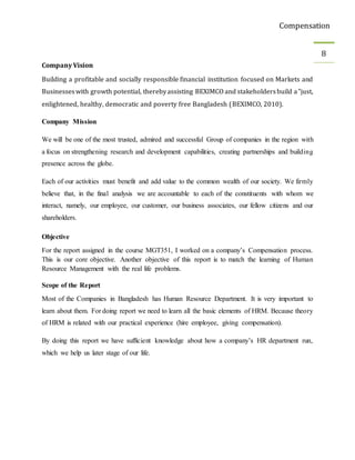 Compensation system of BEXIMCO ltd. | PDF