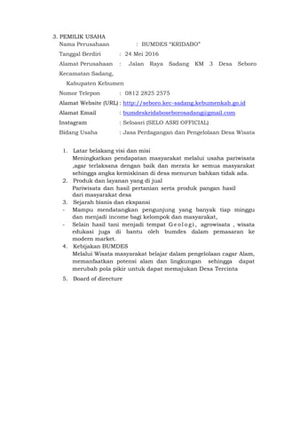 Compeny profile selo asri | PDF
