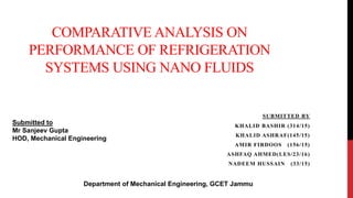Applications of Nanotechnology in domestic refrigeration | PPTX
