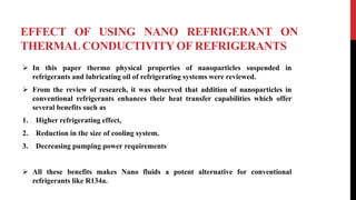 Applications of Nanotechnology in domestic refrigeration | PPTX