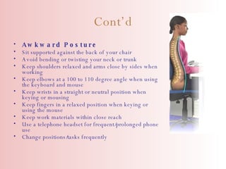 Computr Ergonomics | PPT | Injuries | Diseases and Conditions