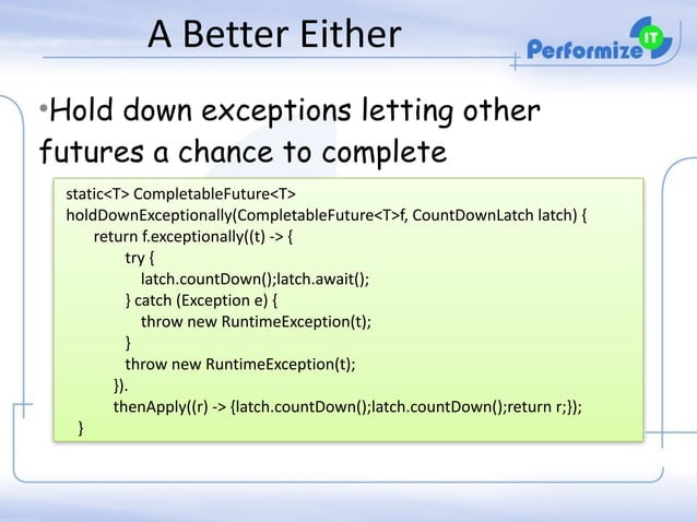 The Future of Futures - A Talk About Java 8 CompletableFutures | PPT