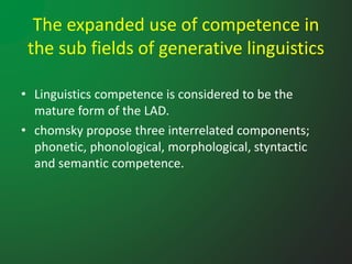 Mentalism: Competence & Performance | PPTX