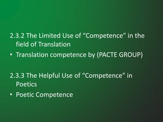 Mentalism: Competence & Performance | PPTX