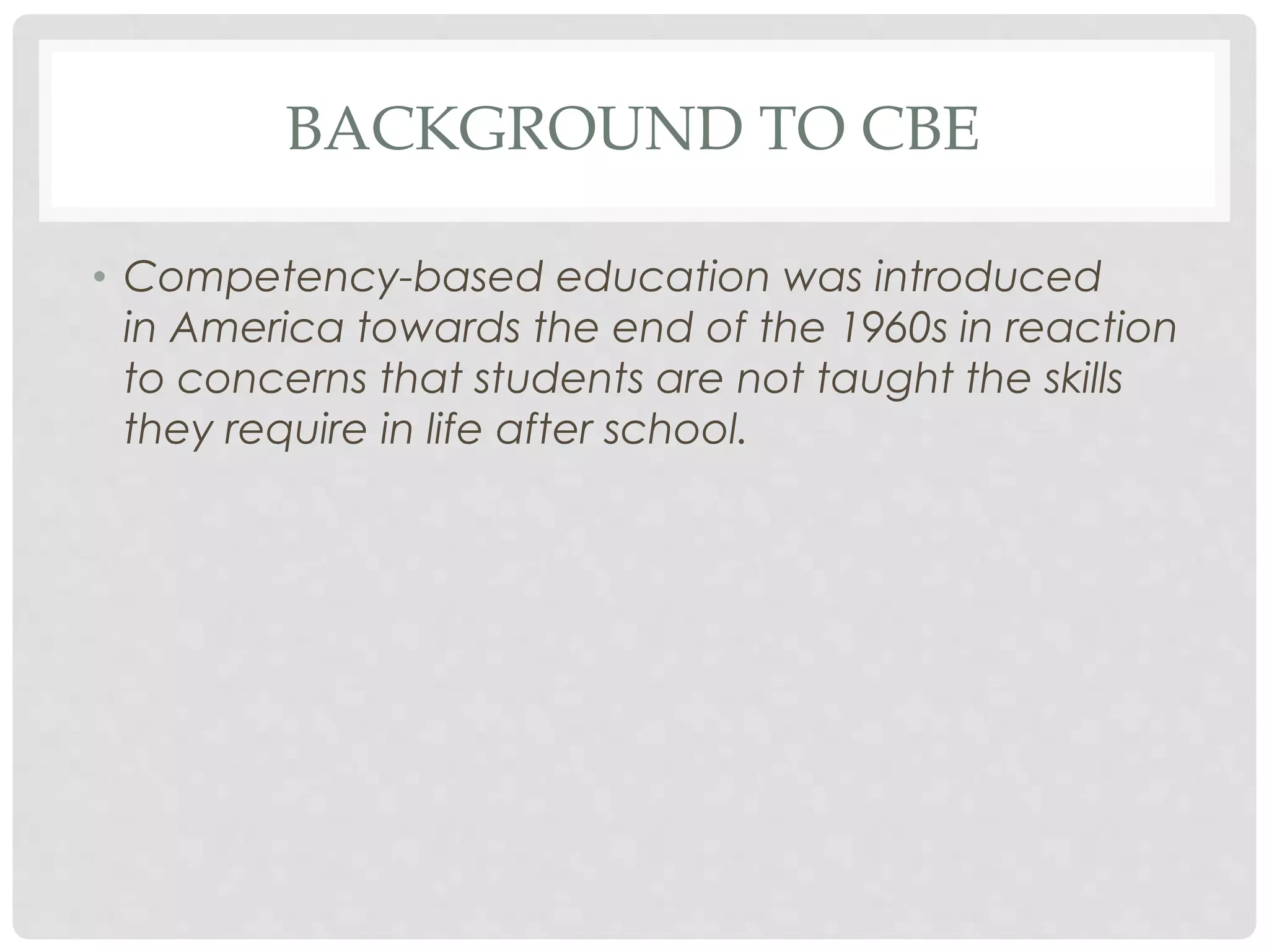 Competence based education | PPTX