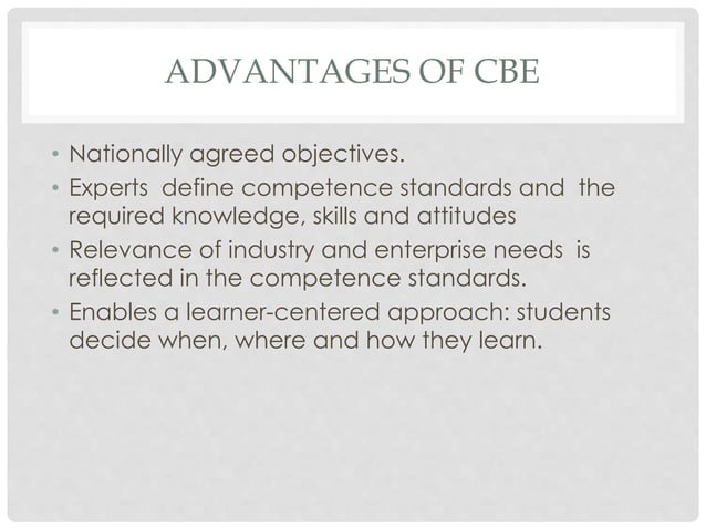 Competence based education | PPTX