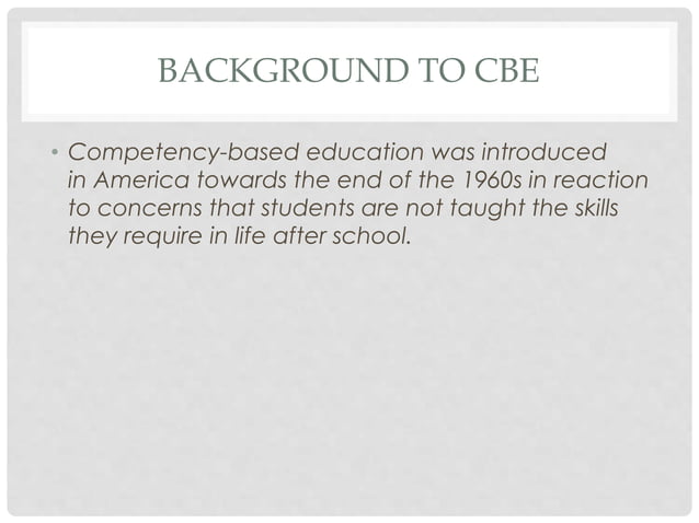 Competence based education | PPTX