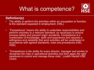 Competence in the major hazard industries | PPT