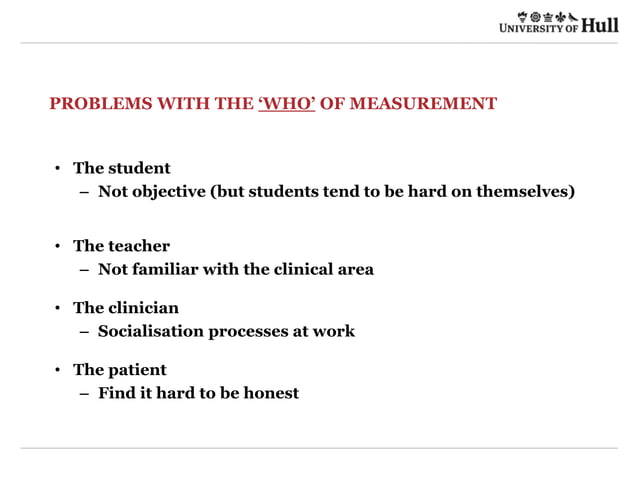 Measurung clinical competennce: problems and solutions | PPT