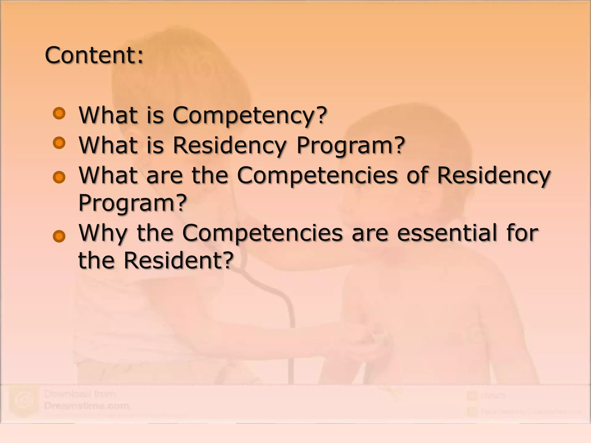 Competences of residency | PPTX