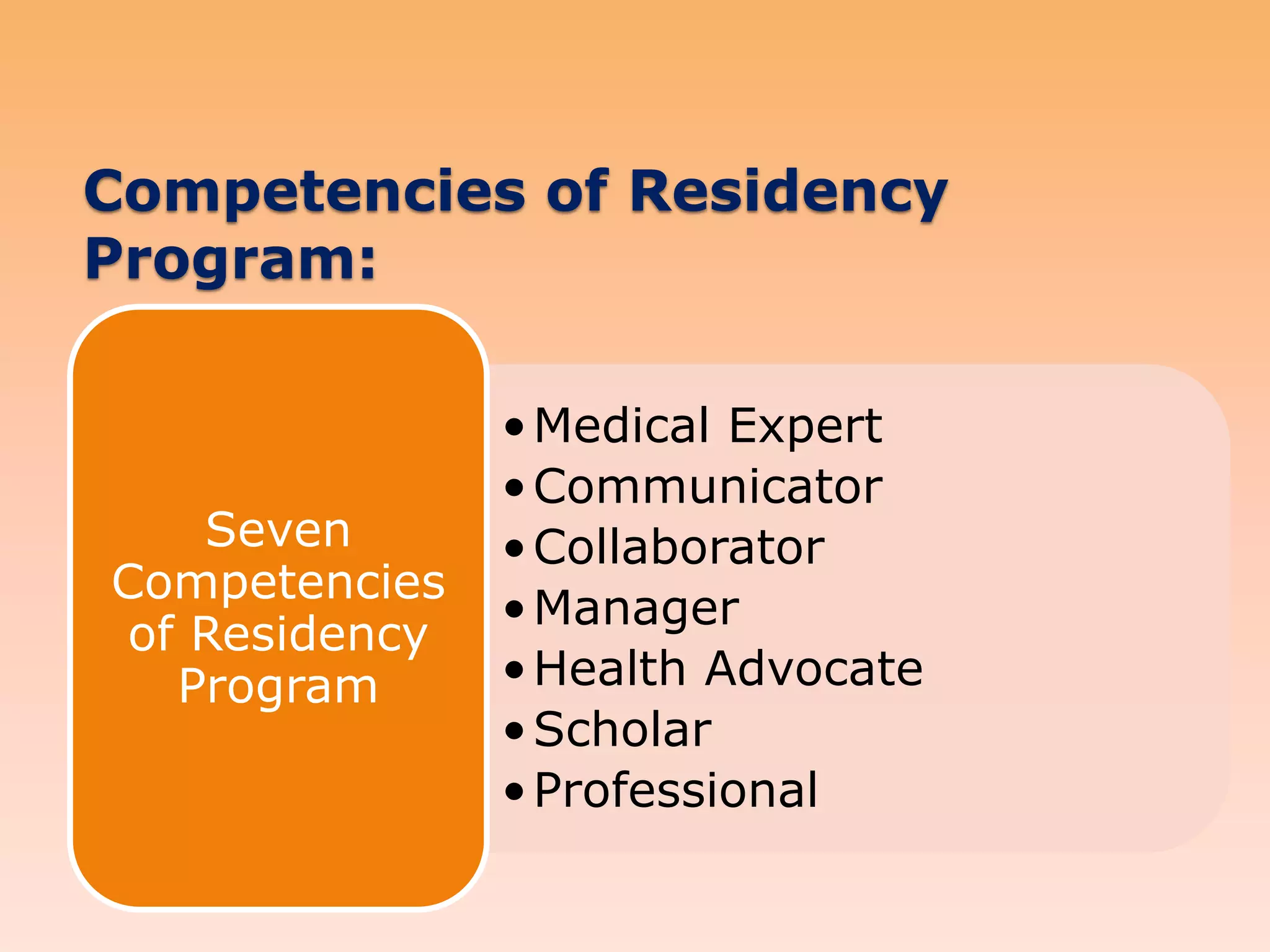 Competences of residency | PPTX