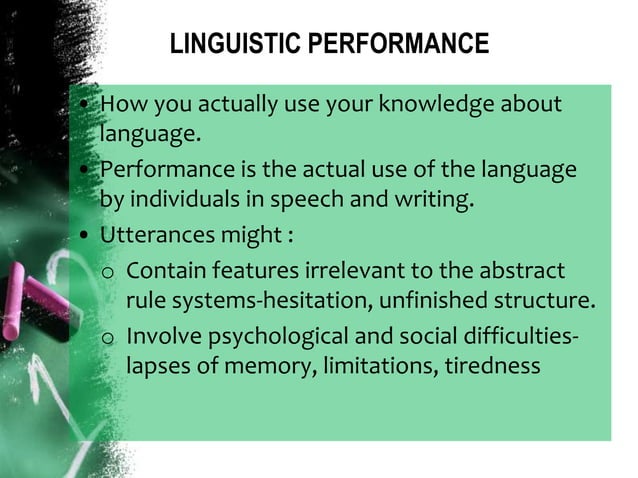 competence vs performance elt | PPTX | Science