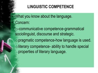 competence vs performance elt | PPTX