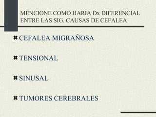 Abordaje radiológico del paciente con cefalea | PPT