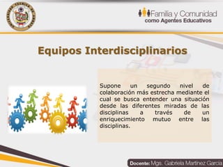 Unidad 7: Equipos multi e interdisciplinarios y evaluación de prácticas ...