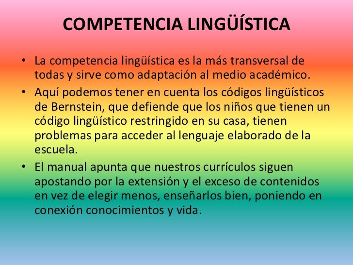 Competencia lingüística