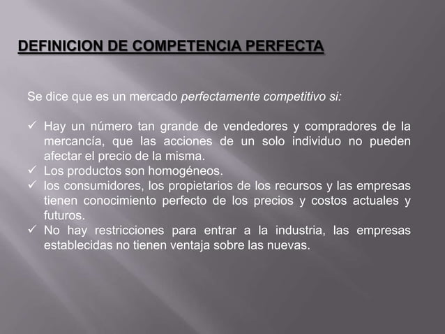 Competencia perfecta | PPTX