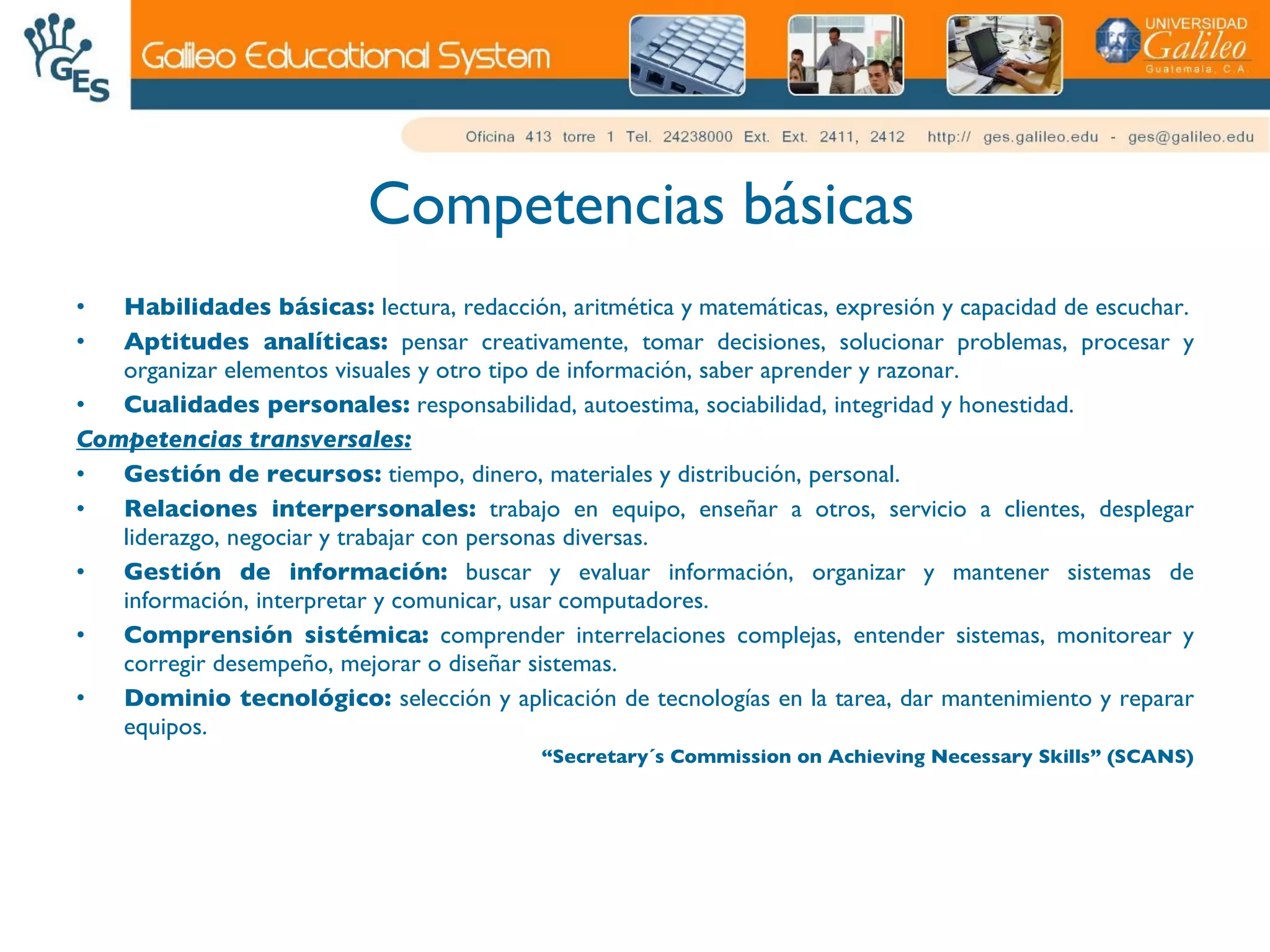Competencias, Destrezas Y Habilidades | PPT