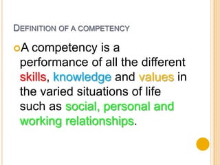 Competencies | PPTX | Educational Assessment | Education