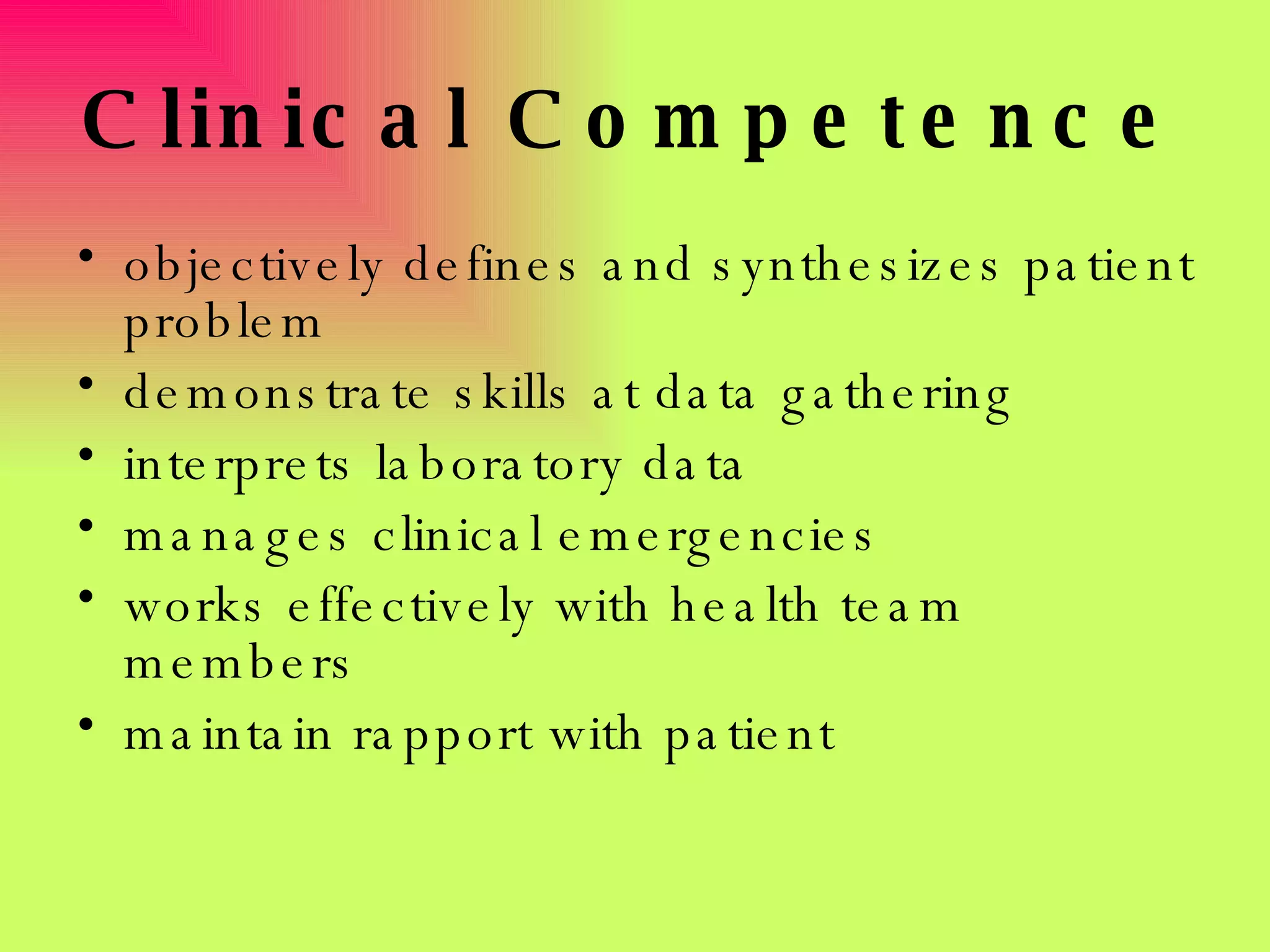 Competencies Required For Clinical Preceptor | PPT