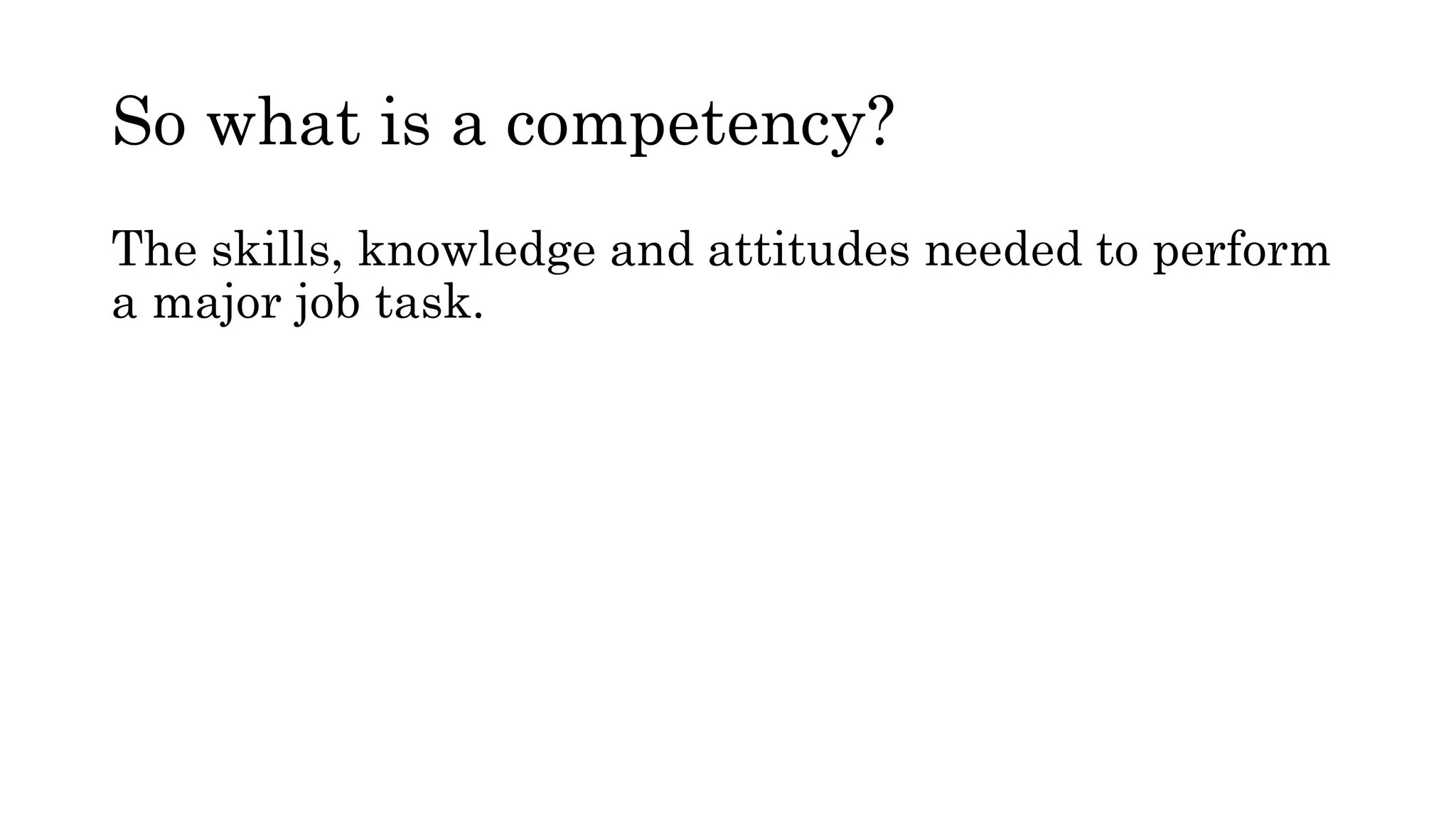 Competency Models 101 | PPTX