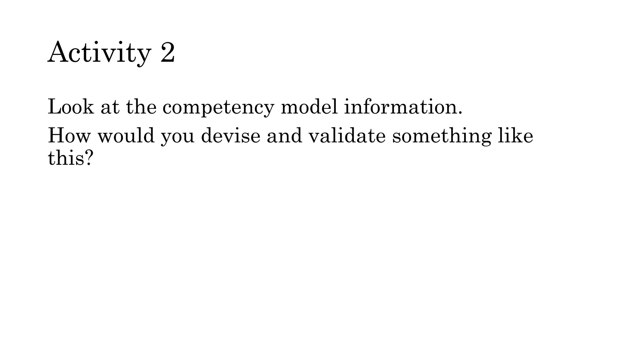 Competency Models 101 | PPTX