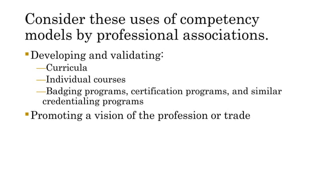 Competency Models 101 | PPTX