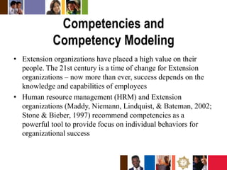2010 NCRCRD Webinar: Competencies for extension professionals | PPT