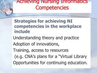 nursing informatic Competency | PPTX