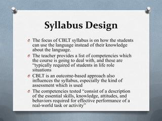 Competency based language teaching | PPTX
