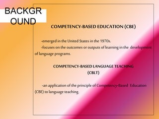 Competency-based language teaching | PPTX | Educational Assessment ...