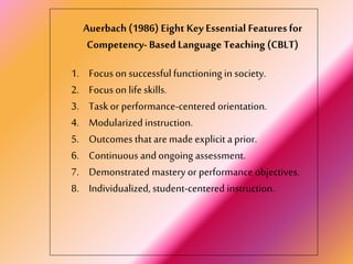 Competency-based language teaching | PPTX