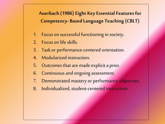 Competency-based language teaching | PPTX | Educational Assessment ...