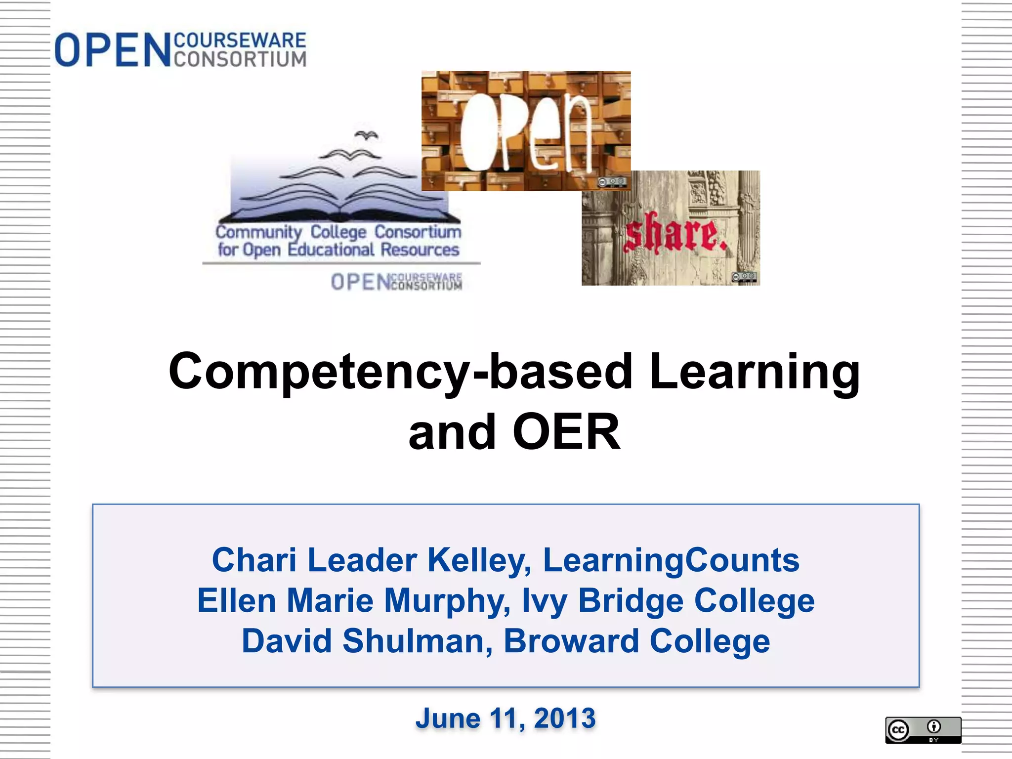 Competency based learning and OER webinar | PPTX | College Planning ...